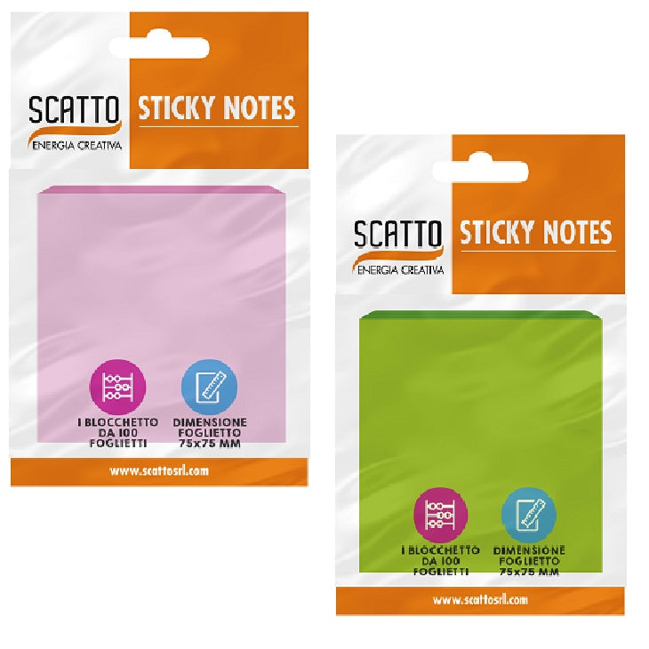 Sticky Notes 75x75 100fg Colori Assortiti Scatto